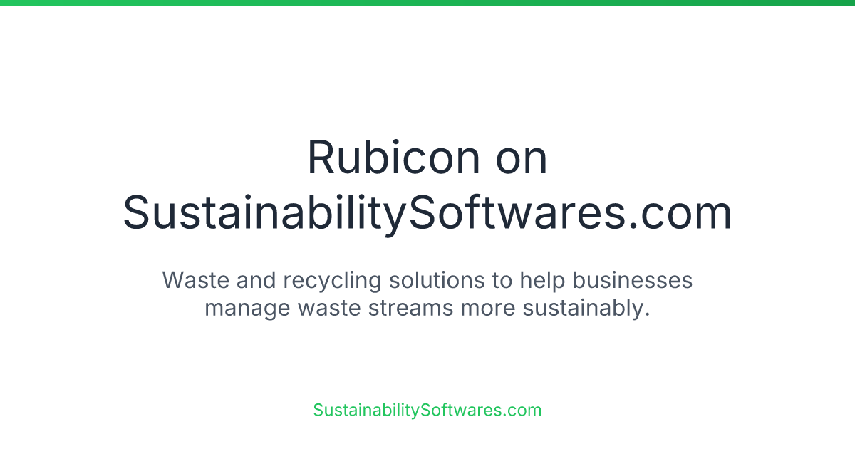 Rubicon - Sustainability Software