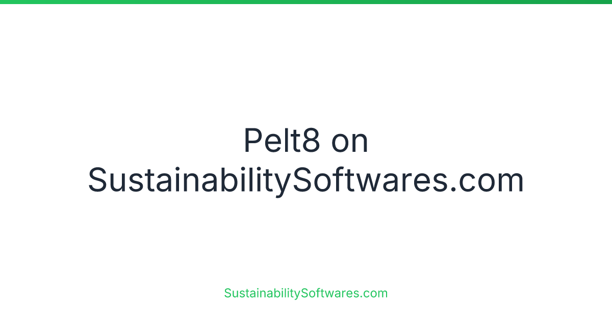 Pelt8 - Sustainability Software
